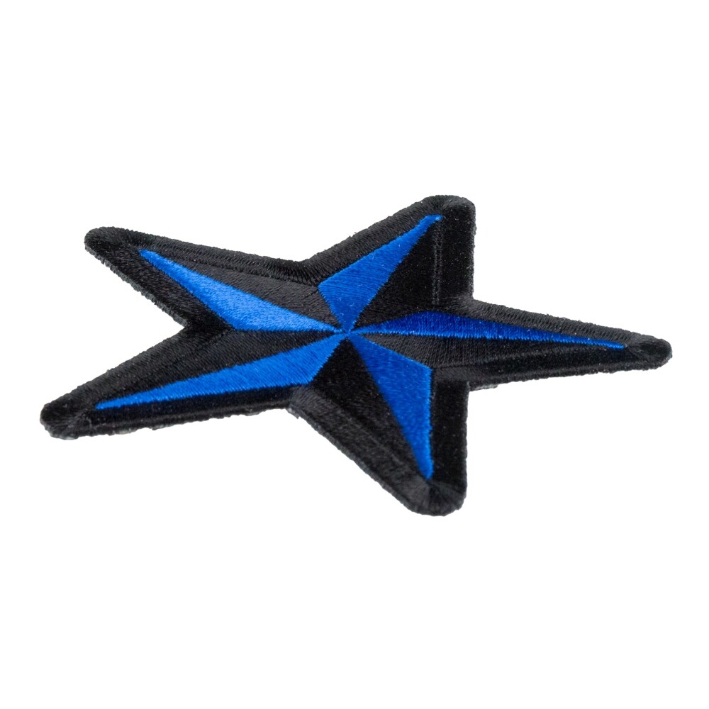 Nautical Star Blue & Black Patch, Star Patches | eBay