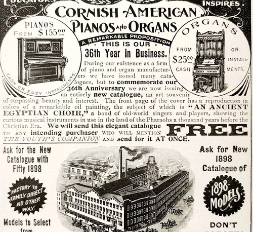 Cornish American Pianos Organs 1897 Advertisement Victorian Instrument ...