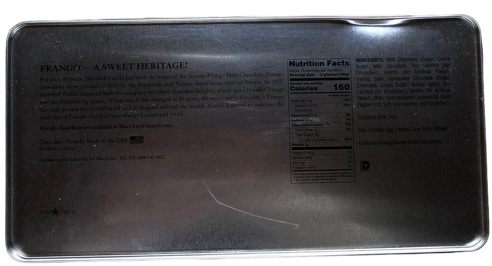 2022 Collector's Edition Frango Mint Chocolates Tin Christmas Scene | eBay