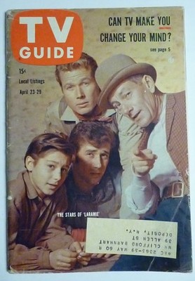 NY Apr 23 TV Guide 1960 LARAMIE Groucho Marx CHEVALIER Hans Conried ...