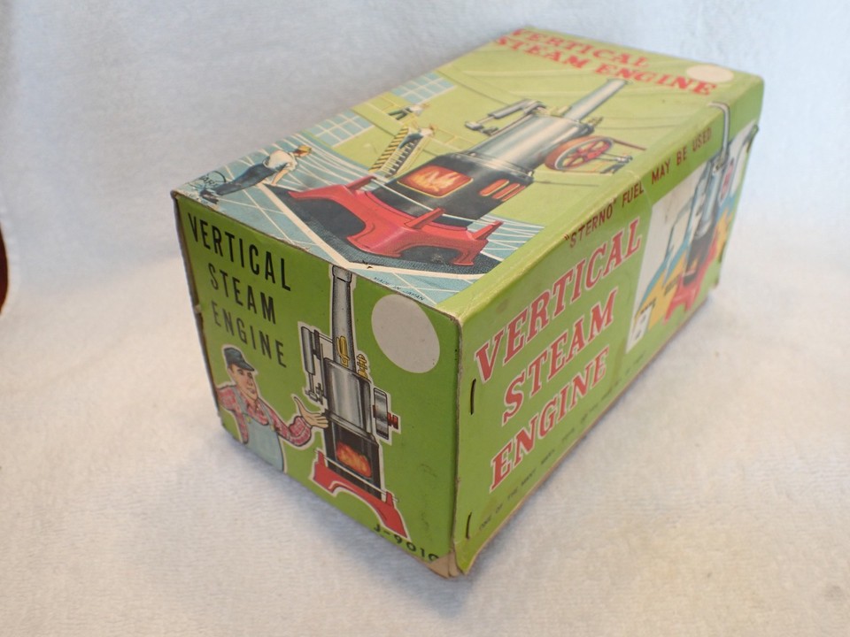 Vintage Marx Toys Vertical Steam Engine J-9010 and accessories in Box ...