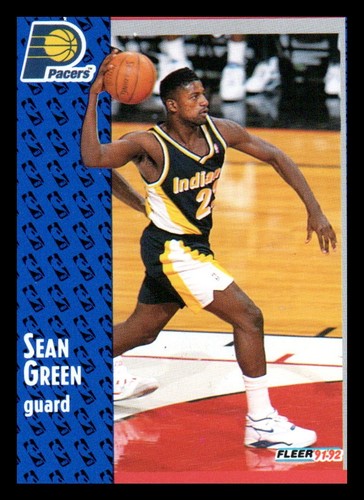 1991-92 Fleer #294 Sean Green NBA Basketball Indiana Pacers | eBay