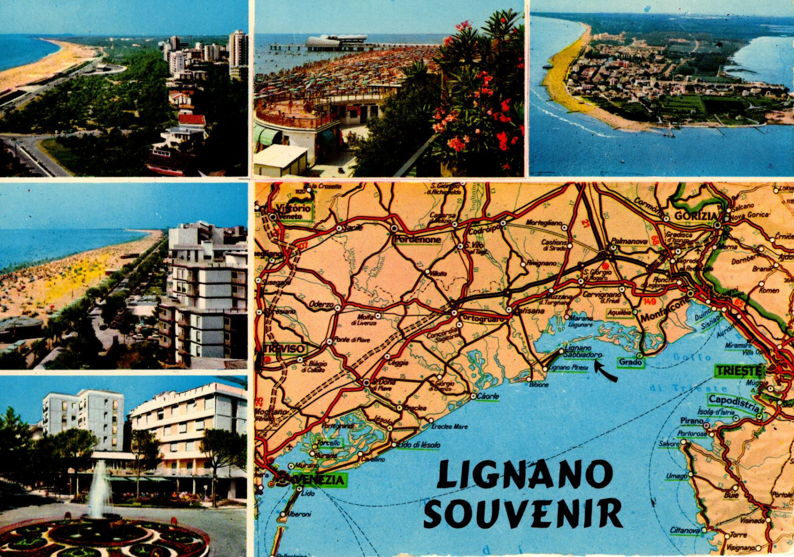 Alte Postkarte - Lignano Souvenir | eBay UK
