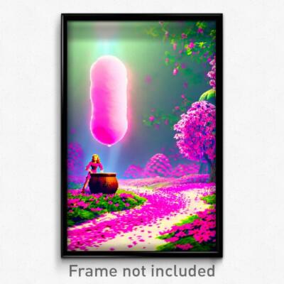 Pixel Art Poster - Pink Glade (8 Bit Psychedelic Trippy Weird Video ...