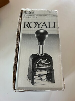 Bates Automatic Numbering Machine Royall RNM 6-7 | eBay