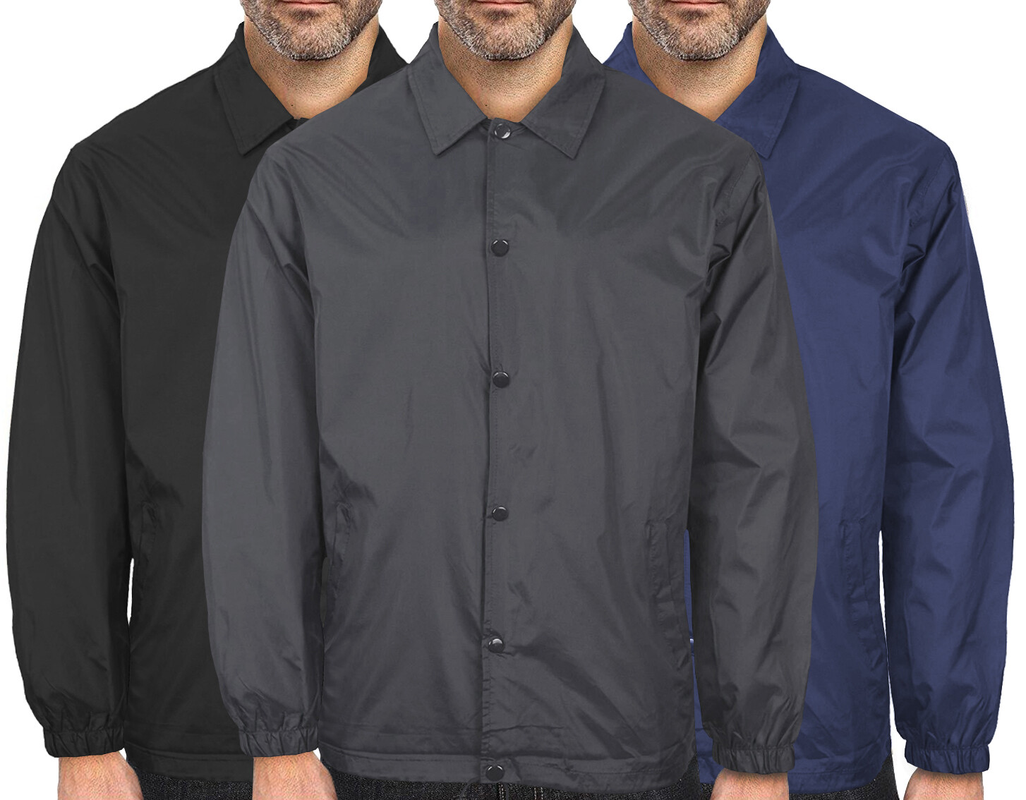 Men's Lightweight Waterproof Windbreaker Athletic Button Up Sherpa ...