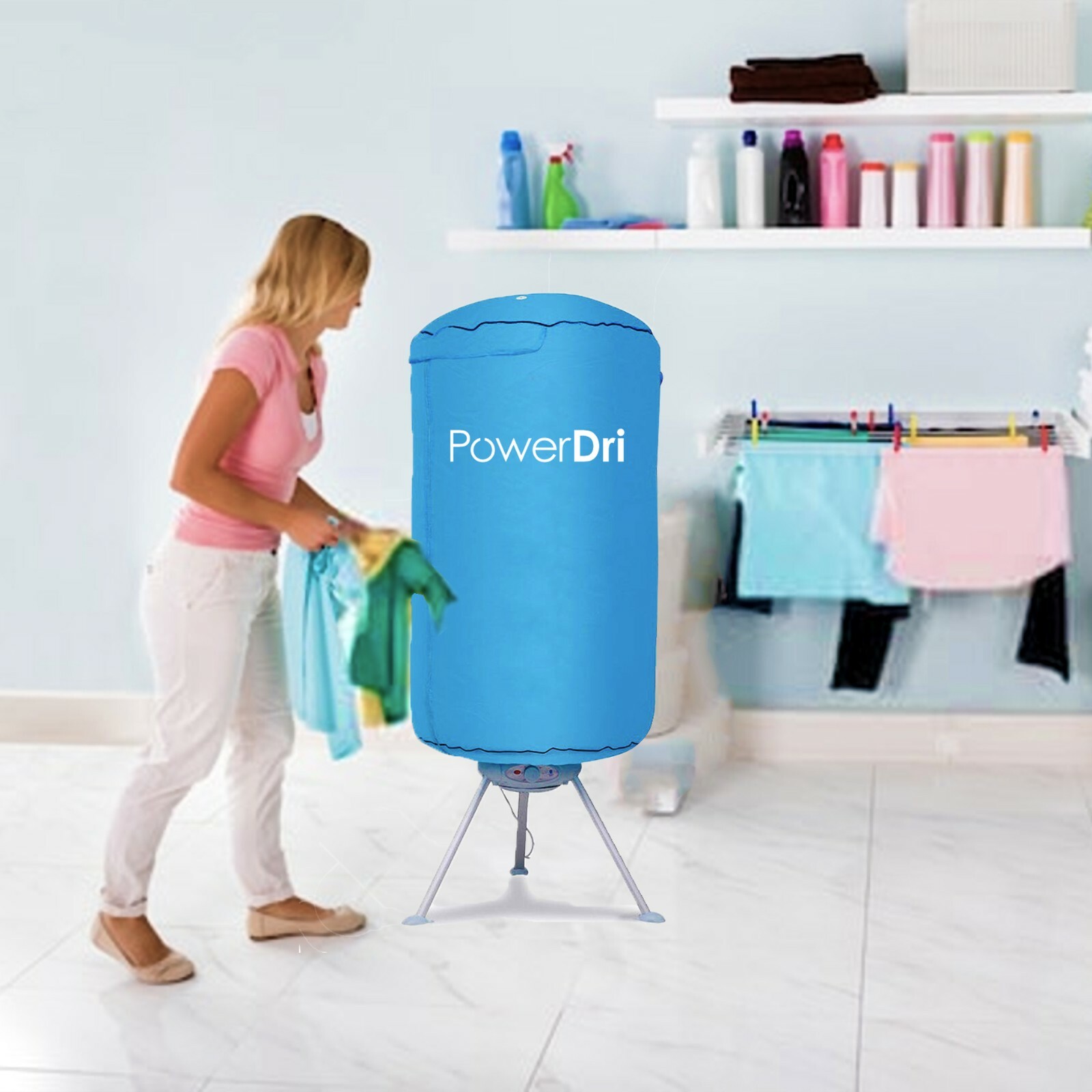 ELECTRIC CLOTHES DRYER 15KG INDOOR WET LAUNDRY WARM AIR DRYING POWERDRI ...