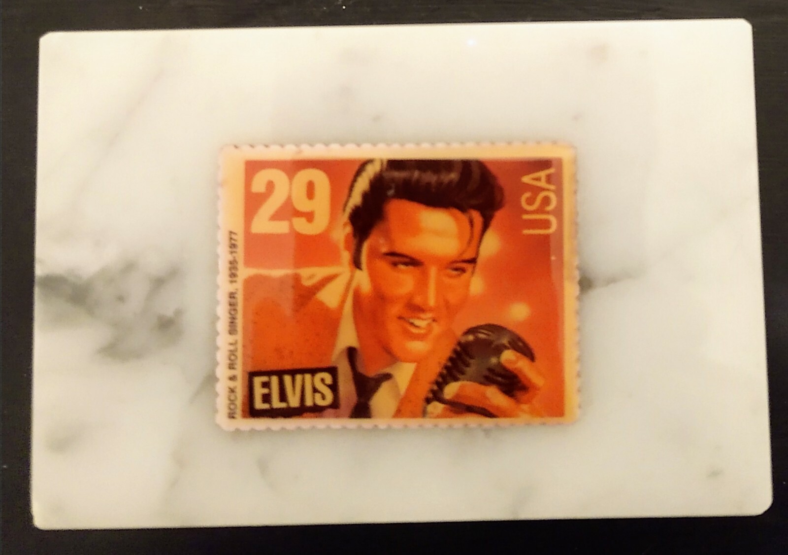 Elvis Presley- 29 Cent Stamp Collectible on a Fine Marble Base | eBay