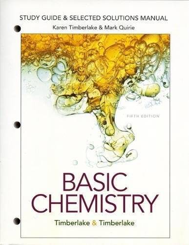 Study Guide and Selected Solutions Manual for Basic Chemistry ...