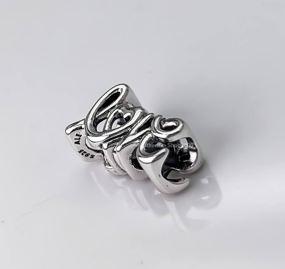 New 100% Authentic PANDORA 925 ale Silver Handwritten Love Charm ...