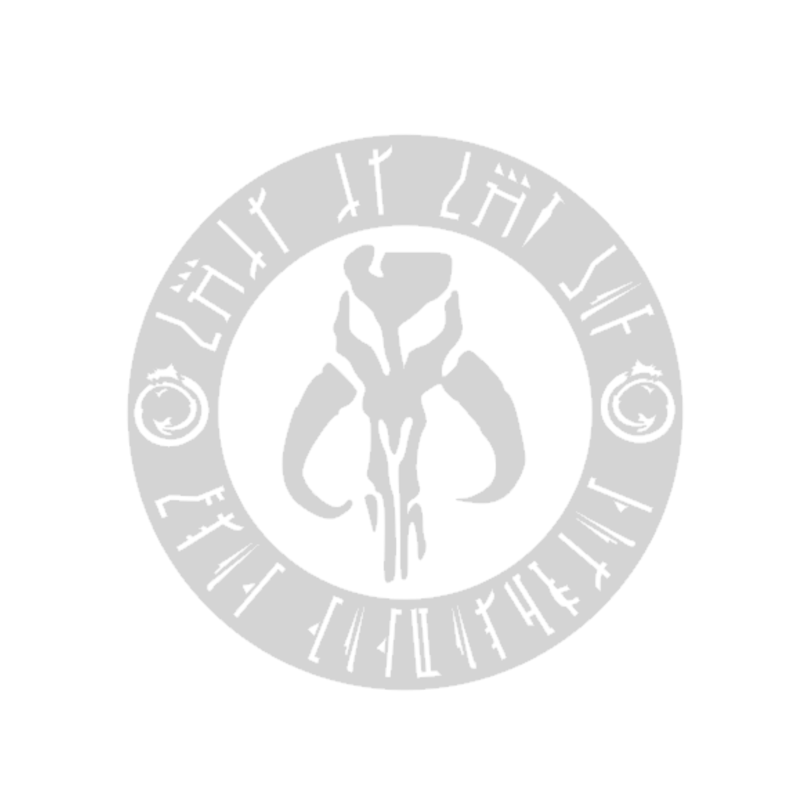 Mythosaur Skull, Mandalor script "This Is The Way" Badge, vinyl decal ...