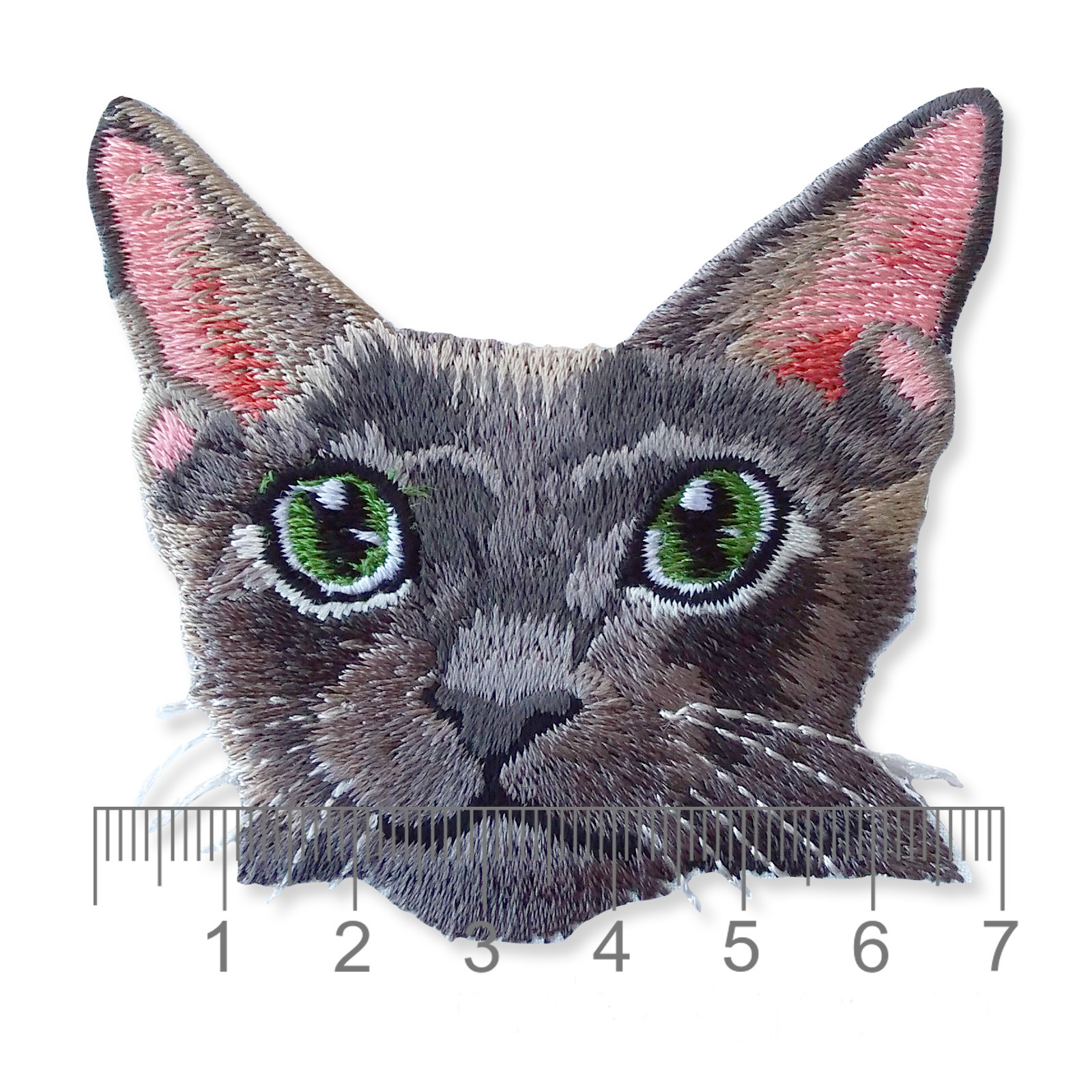 Large Cute Feline Kitten CAT Iron Sew on Appliques Embroidered Pocket ...