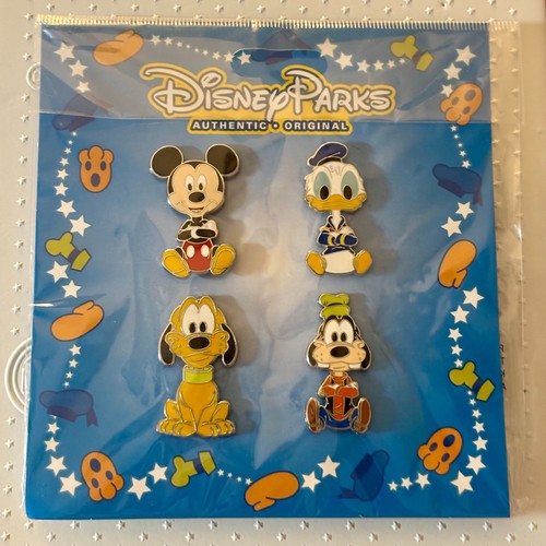 Disney Parks Pin Trading Mickey Donald Pluto Goofy 4 Pin Booster Pack ...