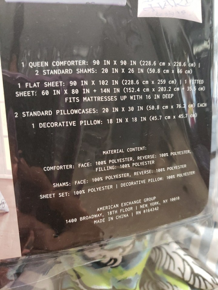 Ed Hardy Queen 8 Piece Complete Bedding Set - Comforter Sheets ...