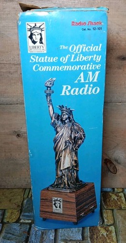 Vintage 1986 Radio Shack STATUE OF LIBERTY Commemorative AM Radio ...