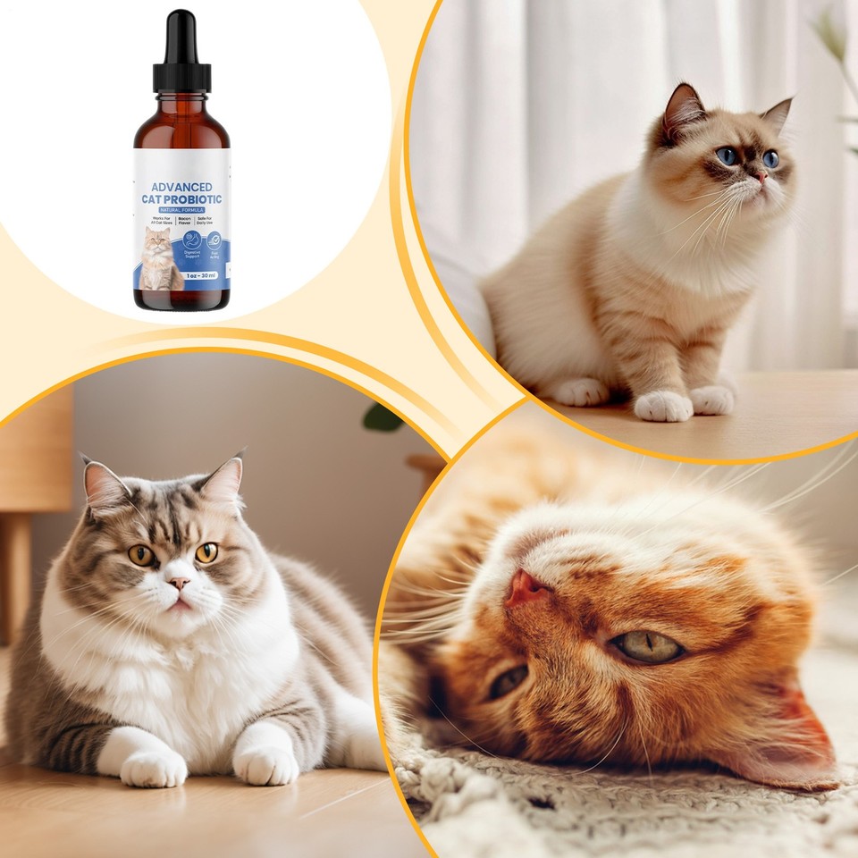 30ml Pet Digestive Support Cat Probiotic Gut Health Supplement Liquid ...
