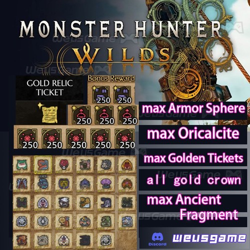 [All Platform]Monster Hunter Wildsglowingstone Item|Gold crown|talisman ...