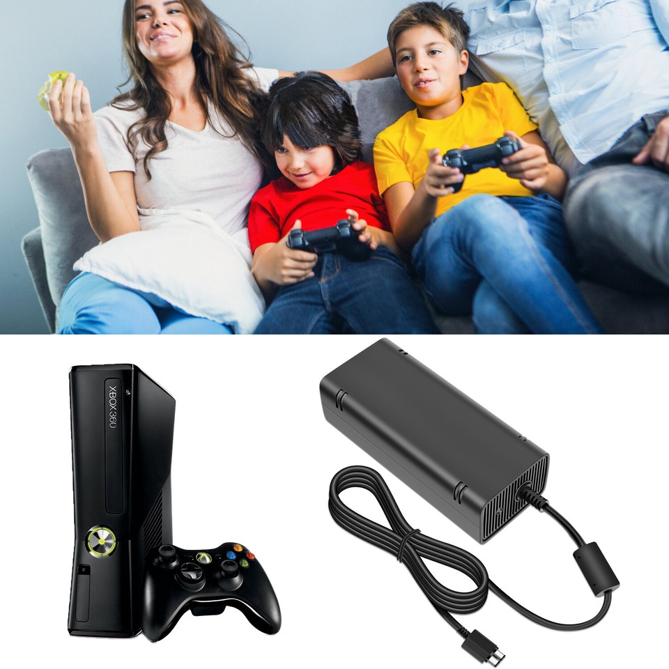 Adapter For Microsoft Xbox 360 Slim 360S Power Supply Brick Charger ...