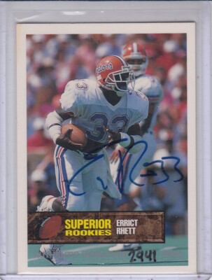 ERRICT RHETT 1994 Superior Rookies Autograph #33 2941/5000 Florida ...