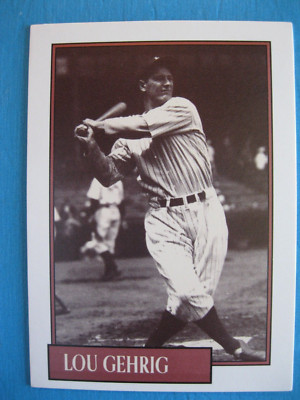 1991 Gehrig Estate Homers Classics Baseball Card #9 Lou Gehrig New York ...