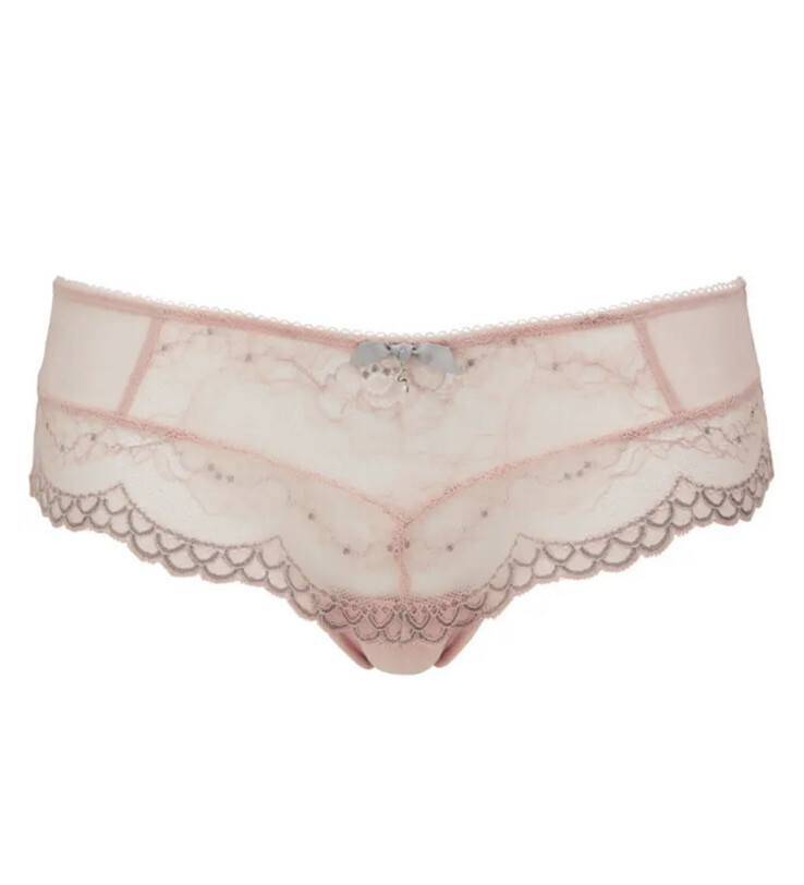 Gossard Superboost Lace Short Briefs Underwear Low Cut Pink Silver UK ...