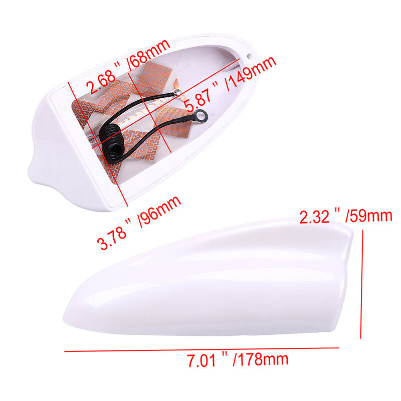 Universal Car Shark Fin Roof Signal Antenna FM/AM Radio Signal Aerial ...
