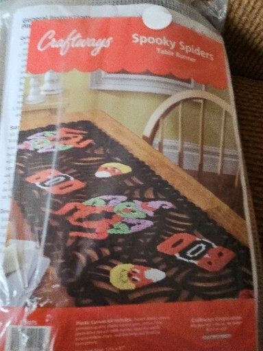 Craftways Halloween Table Runner “Spooky Spiders” Cross Stitch Kit. | eBay