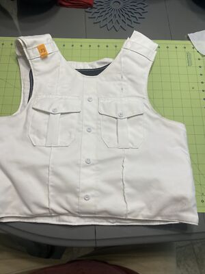 GUARDIAN BODY ARMOR CARRIER NO INSERTS OUTER VEST WHITE SIZE 48 R ...