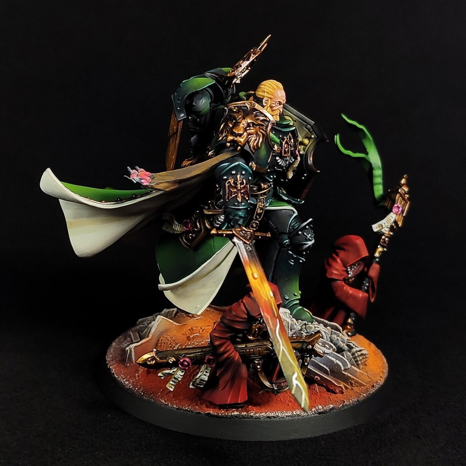 Lion El'Jonson Dark Angels painted Warhammer 40k Primaris Space Marines ...