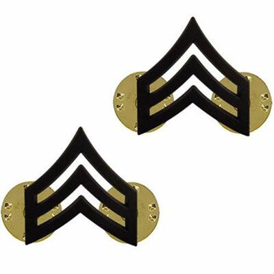 US Army Military Clothing Uniform Sgt Sergeant Metal Rank Insignia ...