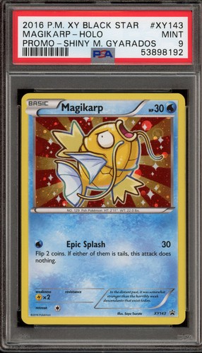 Pokemon Magikarp Shiny Mega Gyarados Ultra Rare Holo Promo XY143 PSA 9 ...
