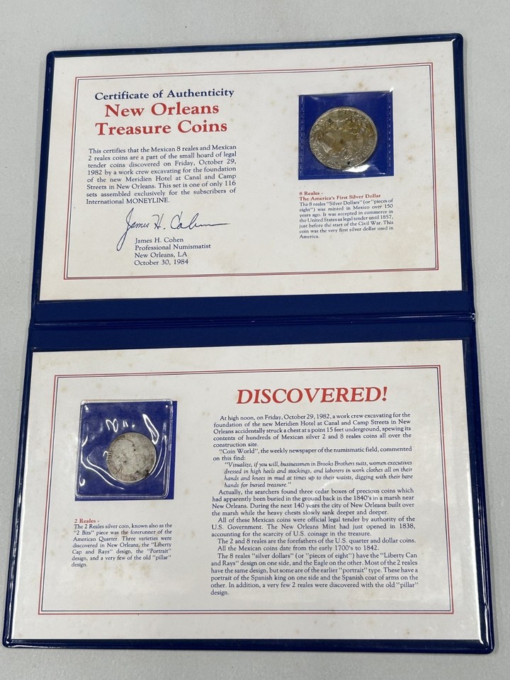 RARE New Orleans Treasure Coins Silver Mexico 8 Reales & 2R Coin World ...