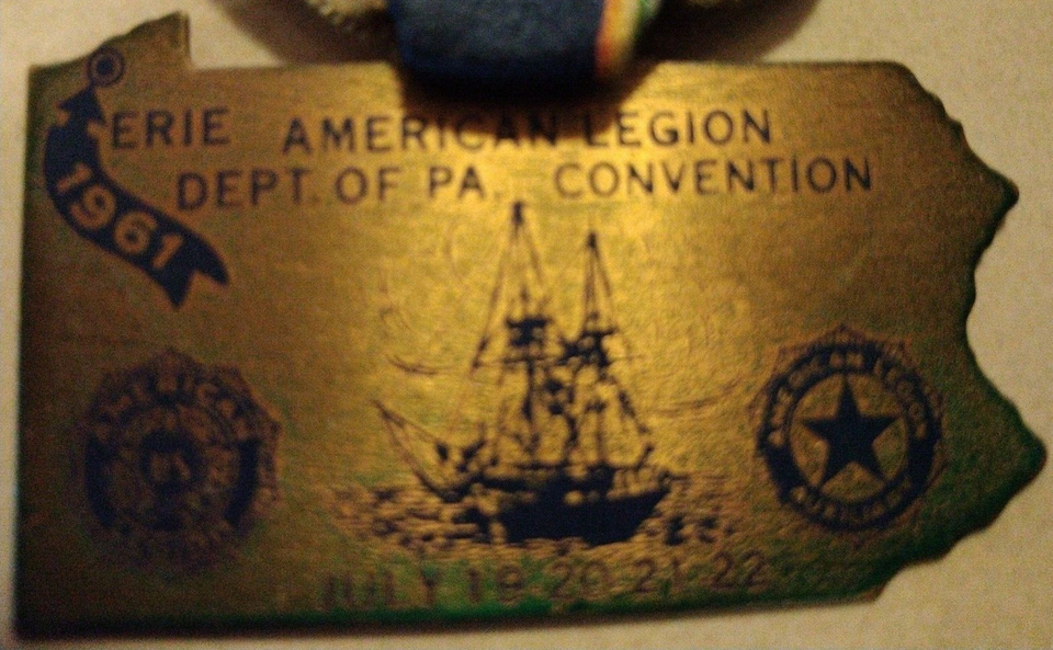 1961 Erie American Legion Pin Dept. of Pa. Convention Ribbon Badge | eBay