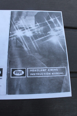 PHOTOCOPY OF INSTRUCTIONS ONLY HOPPY HEADLAMP SERVICE CENTER HEAD LIGHT ...