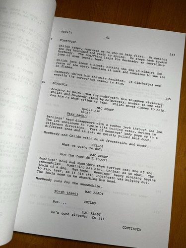 The Thing Script Cast-Signed - Autograph Reprints - 123 Pages - Kurt ...