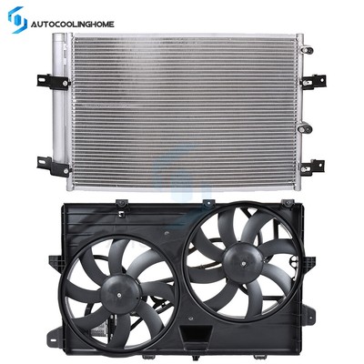 A/C Condenser & Cooling Fan Assembly Kit For 2007 2008 2009 2010 ...
