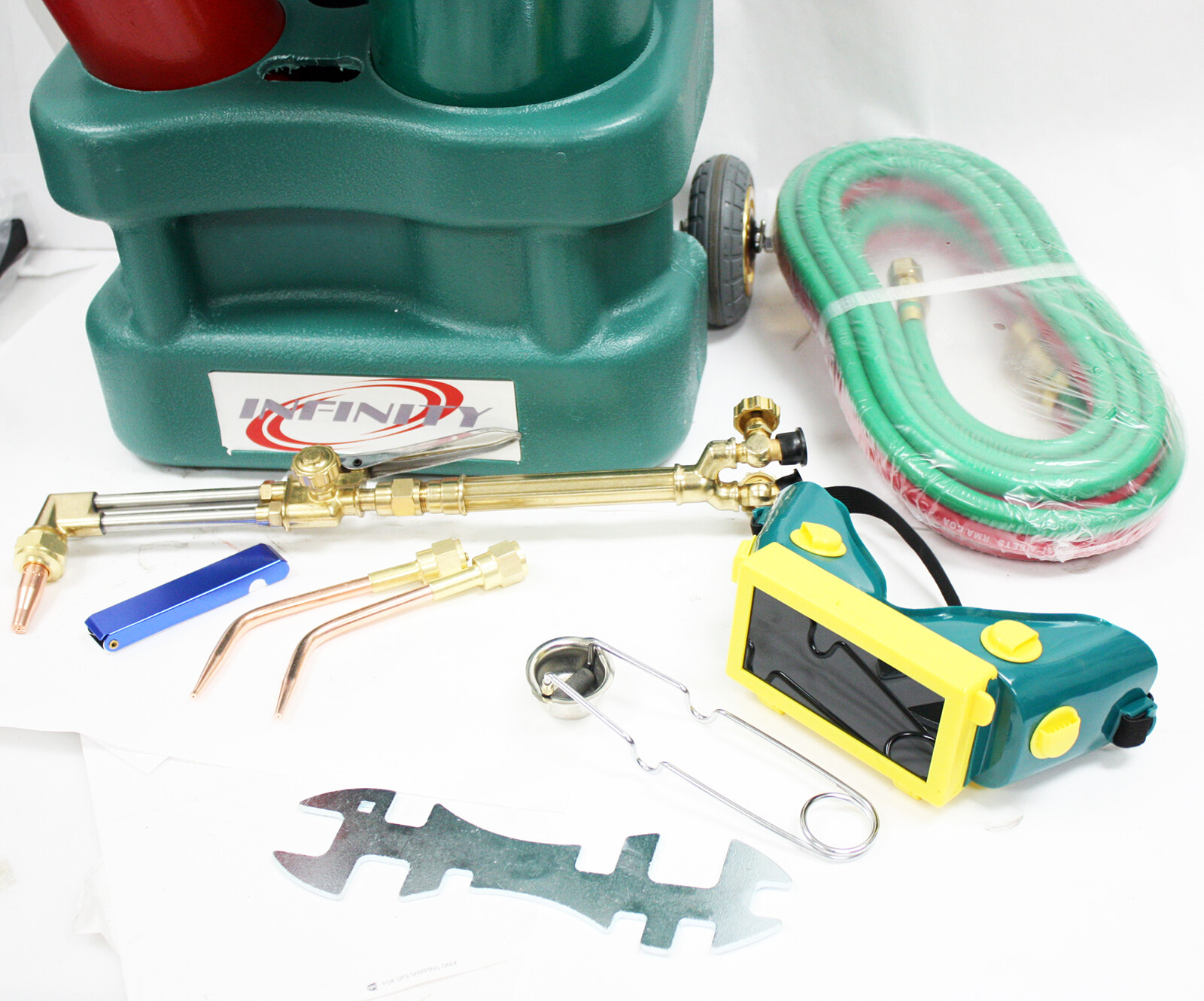 HVAC Welding Cutting Torch Kit w/ Oxygen Acetylene Tanks Regulators ...