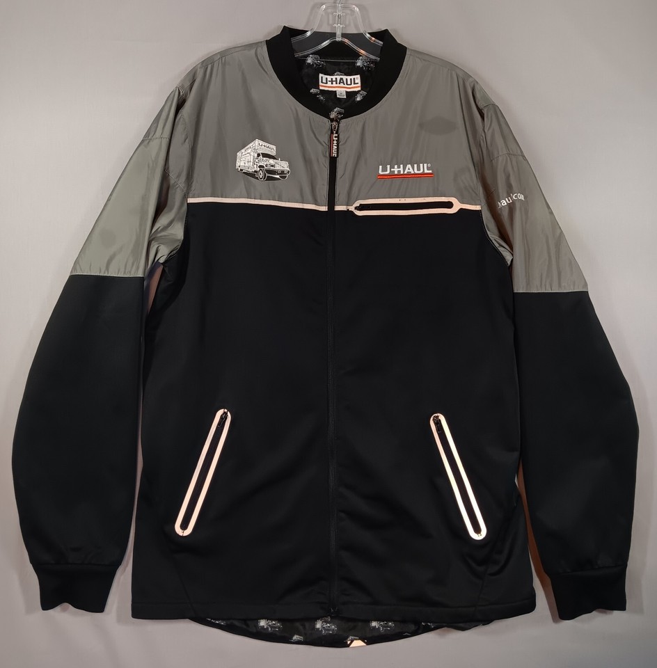 Official Men's UHAUL Employee Reflective Jacket Uniform Black Zip ...
