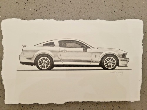 How To Draw A Mustang Shelby Gt500