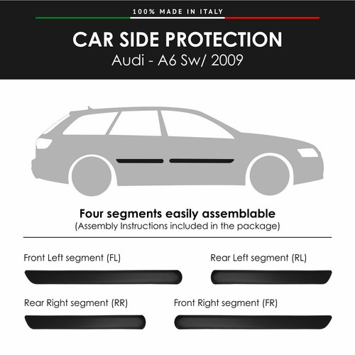 Moldings Side Bumper Buffer for Audi A6 Sw 2009 With Double Sided 3M ...