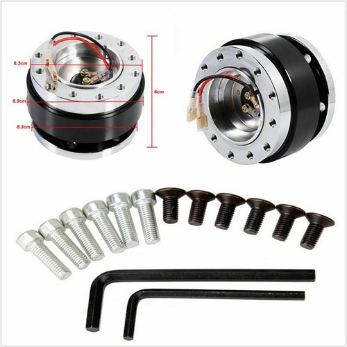 Universal Black Car Quick Release Steering Wheel Connection Adapter ...