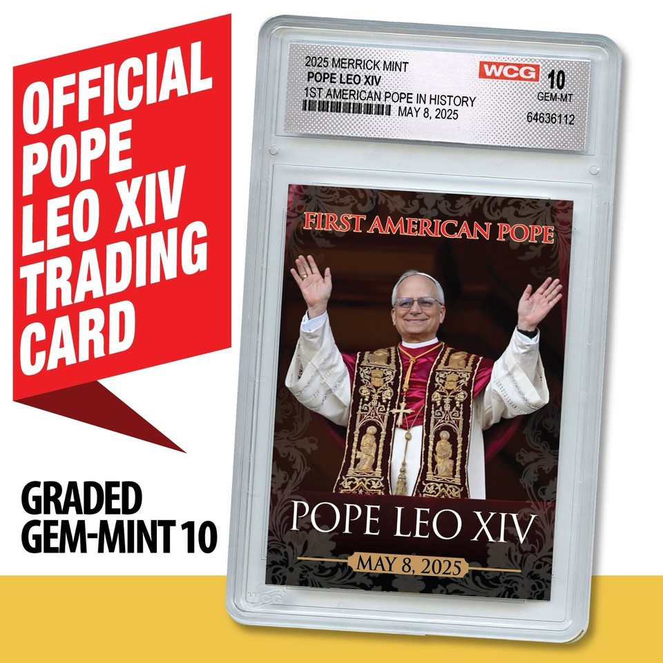 1st American Pope In History POPE LEO 2025 Official Trading Card Graded ...