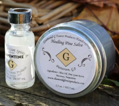 Diamond G Forest Healing Pine Salve & 100% Pure Gum Spirits of ...