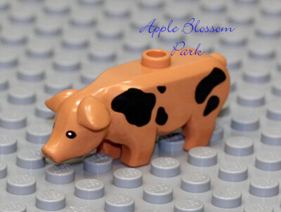 NEW Lego Cute Little Farm SPOTTED PIG -Flesh Barn Animal - Minifig Size ...
