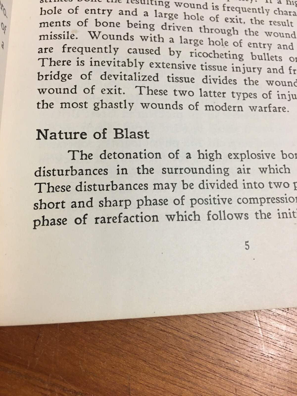 1942 World War II Warfare Wounds Treatment Poisonous Gas Injuries Book ...