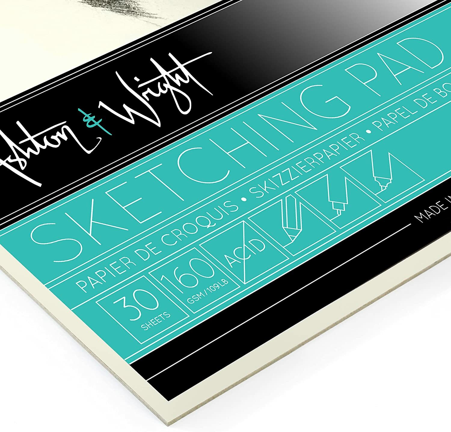 5x Ashton and Wright - A4 Classic Ivory Sketching Pad - 160gsm Paper ...