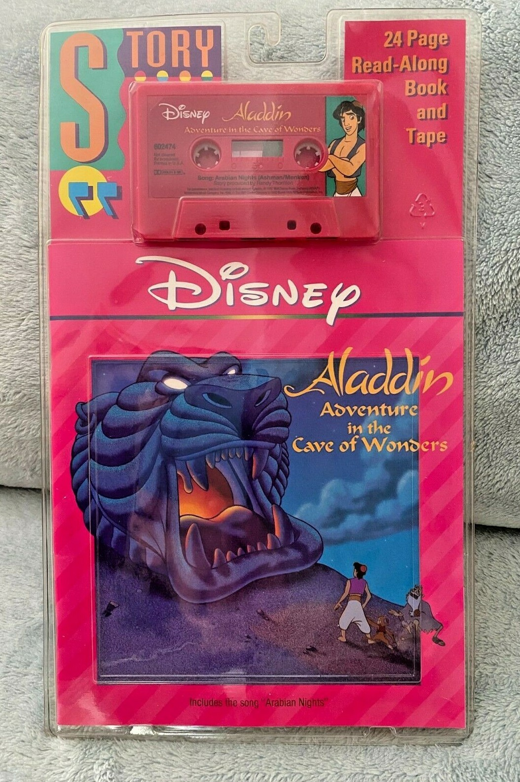 1992 Walt Disney's Read Along Aladdin 24 Pages Book And Tape Retro | eBay