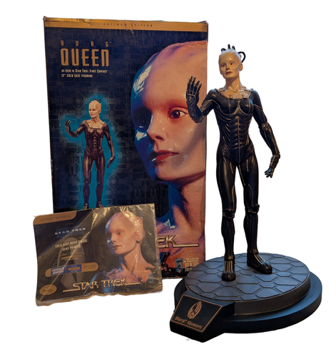 1997 Playmates Star Trek Latinum Edition Borg Queen Statue 15inch | eBay