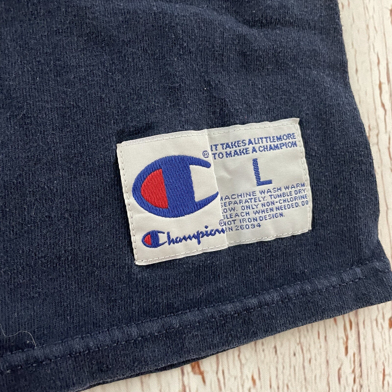 Vintage Champion Script Logo Men's Sleeveless T Shirt… - Gem