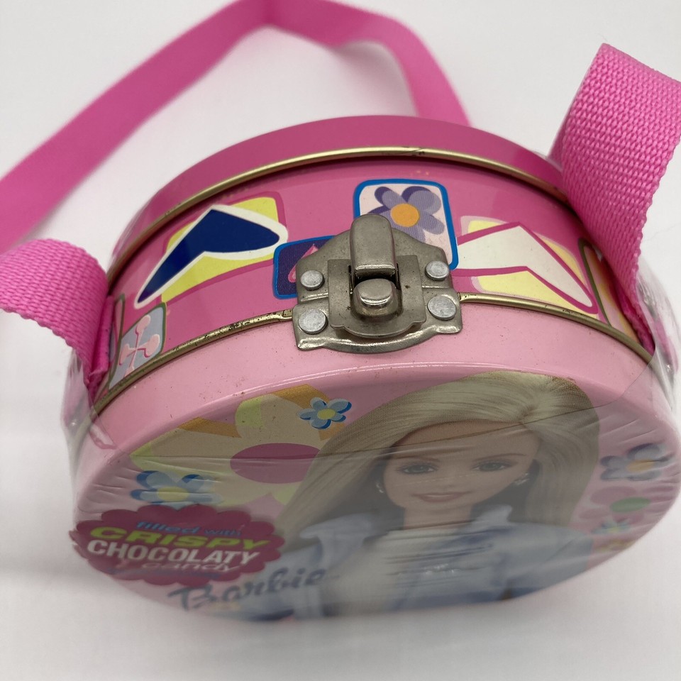 Mattel Barbie Doll 2000 Chocolate Tin with Strap Sealed with Chocolate ...